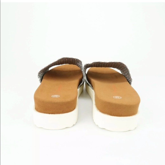 bernie mev. | Shoes | Bernie Mev Stretch Woven Capri Slide Sandals ...